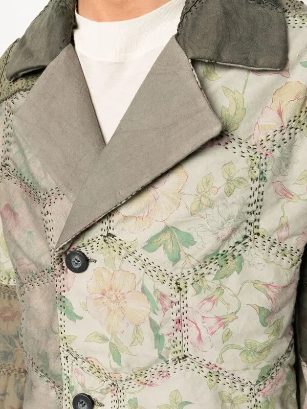 By Walid Jacob Quilted Pea Coat