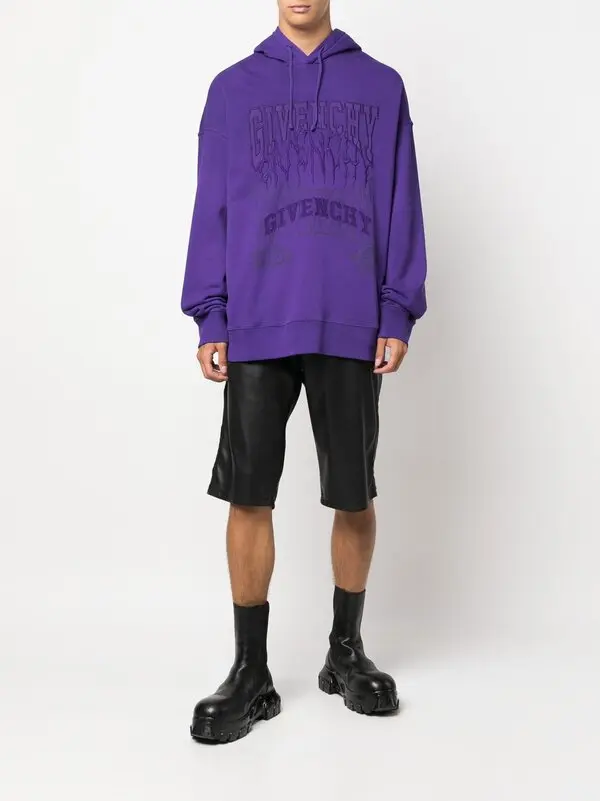Givenchy Logo-embroidered Cotton Hoodie