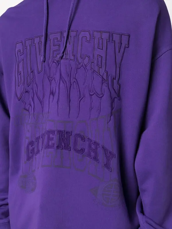 Givenchy Logo-embroidered Cotton Hoodie