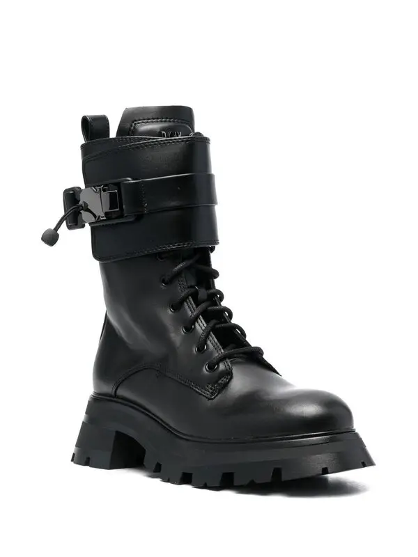 Dkny 55mm Buckle-detail Combat Boots