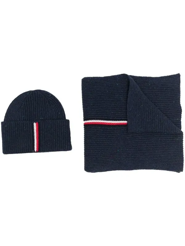 Tommy Hilfiger Downtown Beanie & Scarf Set - Blue