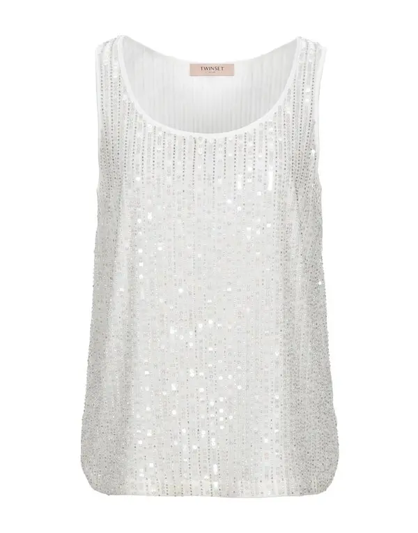 TWINSET Tulle Top - White