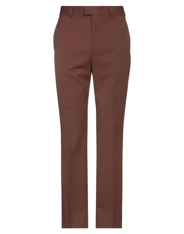 Valentino Garavani Straight Leg Virgin Wool Pants - Brown