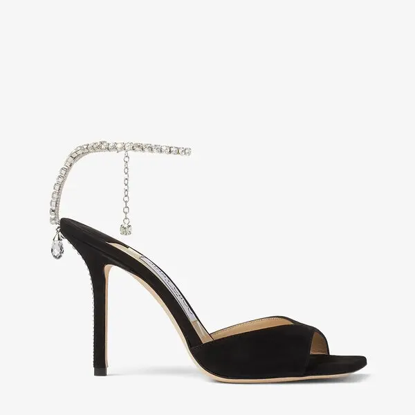 JIMMY CHOO Saeda Sandal 100 - Black