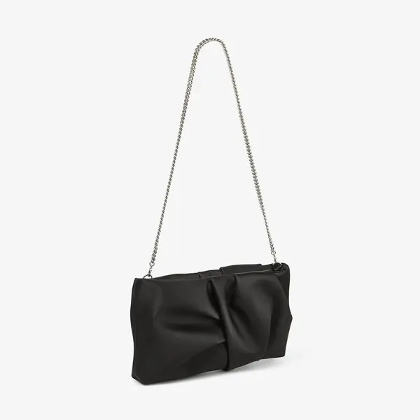 JIMMY CHOO Bonny Satin Clutch - Black