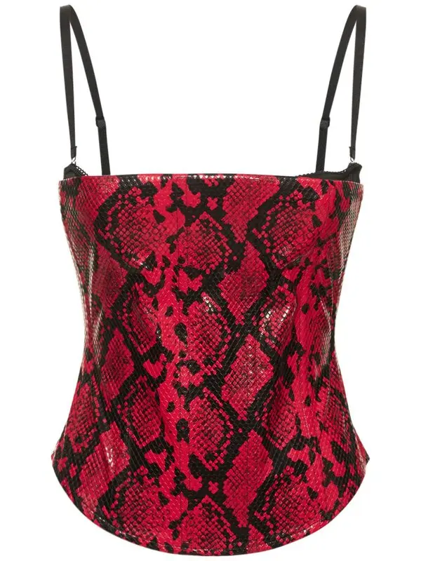 Miaou Chuck Faux Python Leather Corset
