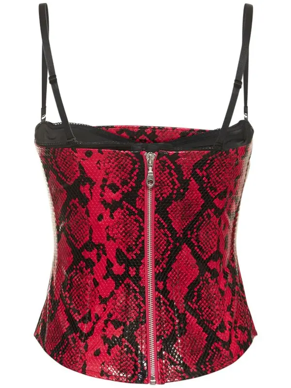 Miaou Chuck Faux Python Leather Corset
