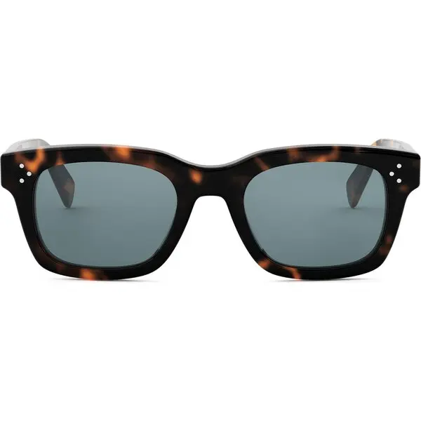Celine 3 Dots Square Sunglasses - Dark Havana / Blue