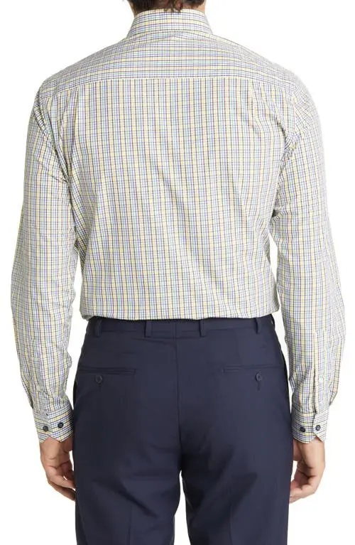 duchamp tailored fit dress shirt Duchamp Mens Oxford Stripe Shirt in Olivine main image 1