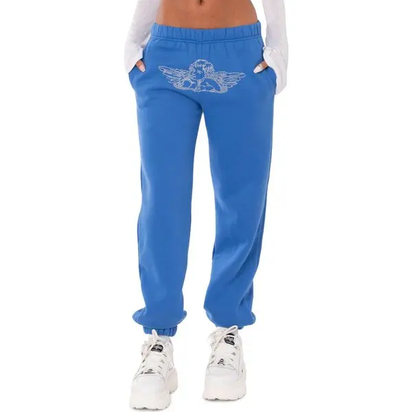 EDIKTED Angie Rhinestone Sweatpants