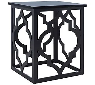 SAFAVIEH Milo Trellis Metallic Leaf End Table