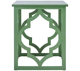 SAFAVIEH Milo Trellis Metallic Leaf End Table