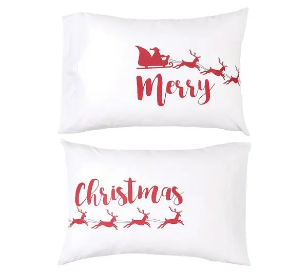 C&F HOME 20' X 30' Merry Christmas Pillowcase S Et - One-color