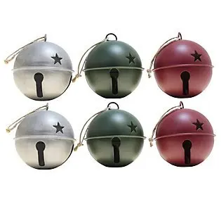 HAUTE DECOR 12-pack 85mm Jingle Bell Christmas Rnaments