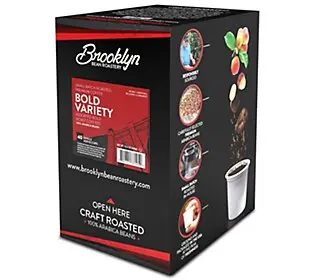 BROOKLYN BEAN ROASTERY Brooklyn Beans 40-count Bold Variety Pack Coffe E Pods
