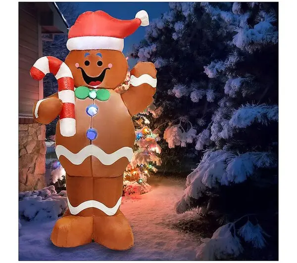 JOIEDOMI 5 Ft Gingerbread Inflatable