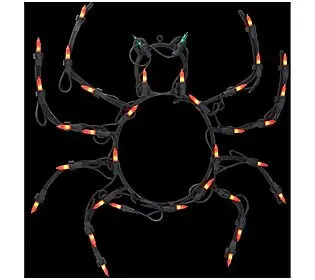 NORTHLIGHT 15' Lighted Spider Halloween Window Ecoration