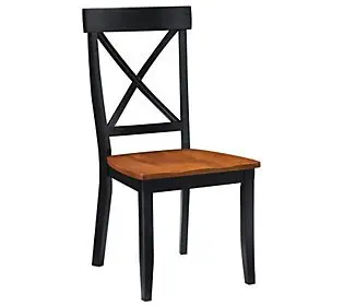 HOME STYLES Set Of 2 Black Dining Chairs - One-color