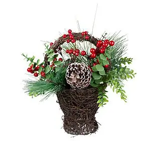 NORTHLIGHT 15' Eucalyptus Pine And Berry Grapev Ne Basket