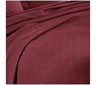 SUPERIOR Matelasse Cotton Basketweave Bedspread Set, Twin