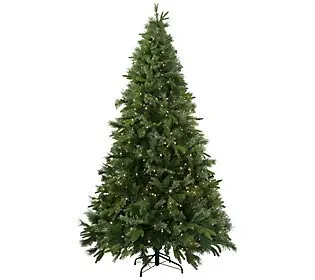 NORTHLIGHT 7.5' Ashcroft Cashmere Pine Xmas Tree Clear D Ura-lit Lights - One-color