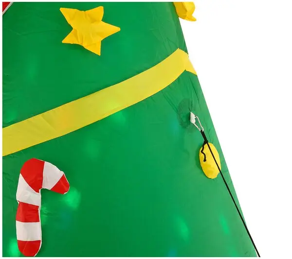 JOIEDOMI 8 Ft Christmas Tree With Light Inflata Ble