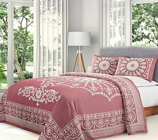 SUPERIOR Lightweight Cotton Blend Oversized Bed Spread, Full