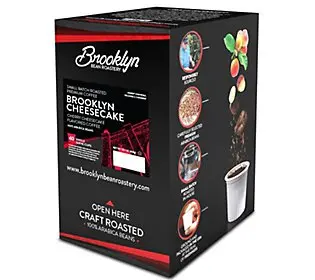 BROOKLYN BEAN ROASTERY Brooklyn Beans 40-count Brooklyn Cheesecake Cof Fee Pods