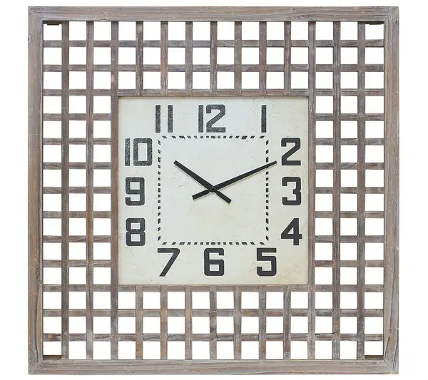 MELROSE International Clock 29.5 Square Wood/mdf - One-color
