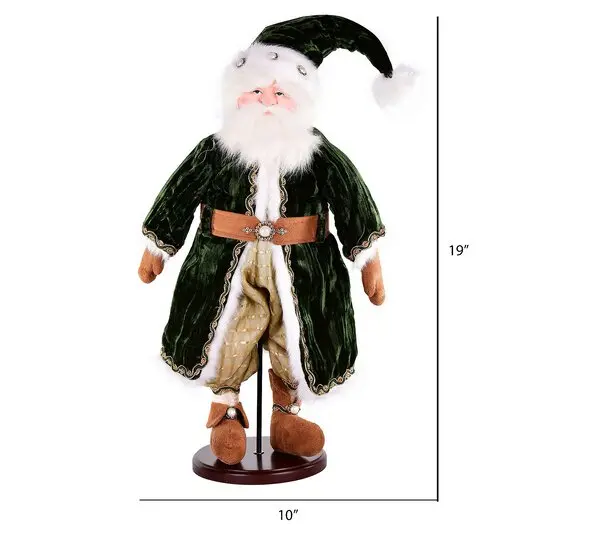 VICKERMAN 19' Silent Night Santa Doll With Stan
