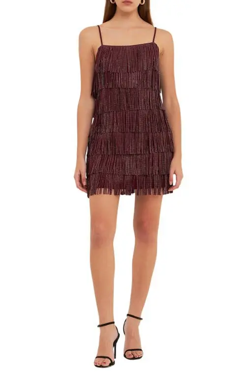Endless Rose Beaded Fringe Mini Dress