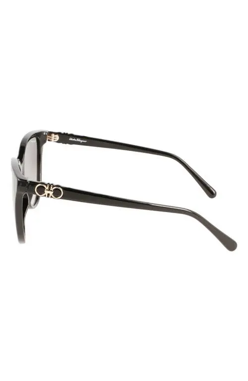 FERRAGAMO 57mm Gradient Cat Eye Sunglasses