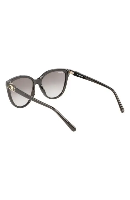 FERRAGAMO 57mm Gradient Cat Eye Sunglasses