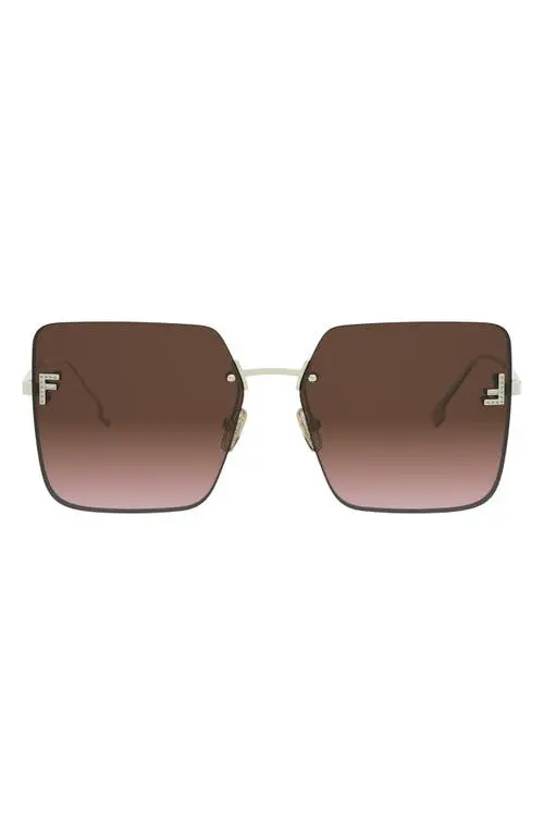 Fendi First Rimless Sunglasses - Gold/gradient Bordeaux