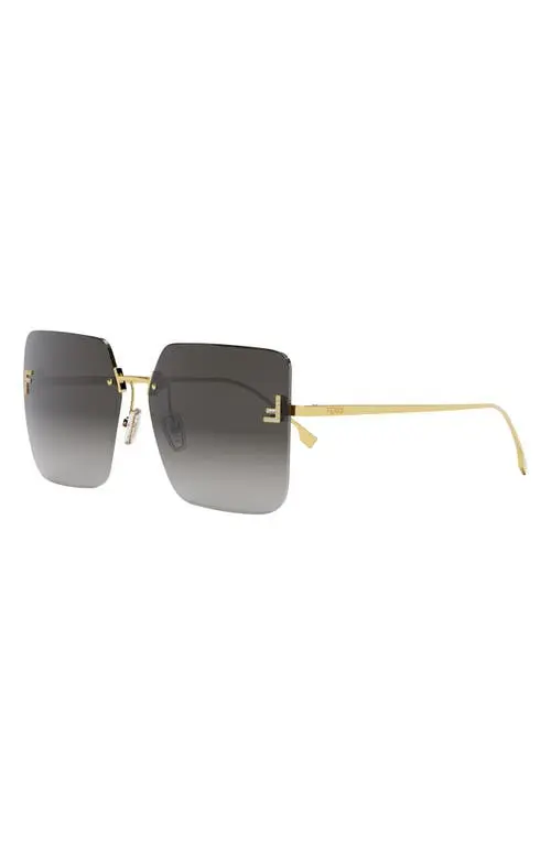 Fendi First Rimless Sunglasses - Shiny Endura Gold Metal