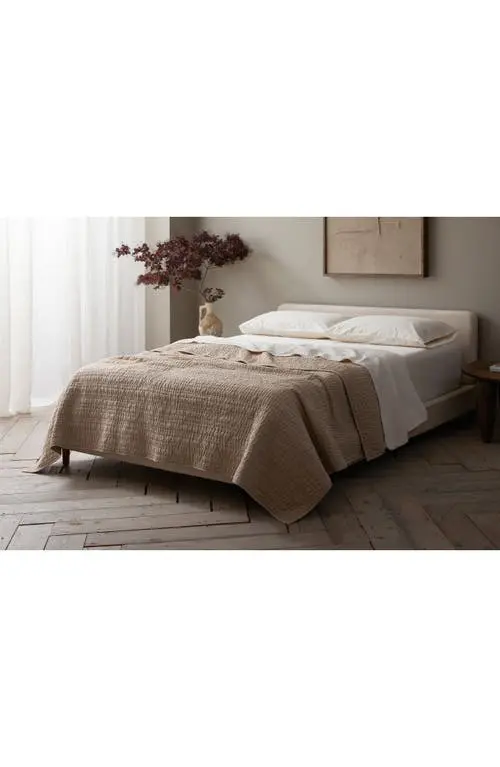 COYUCHI Organic Cotton Chambray Quilt - Hazel Chambray