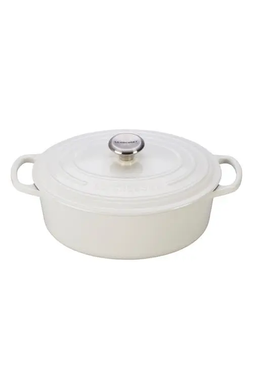 LE CREUSET Signature 2.75-quart Oval Enamel Cast Iron Dutch Oven - White