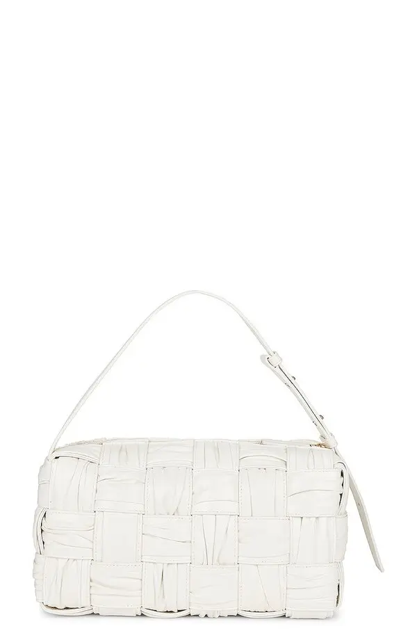 Bottega Veneta Brick Cassette Shoulder Bag In Ivory