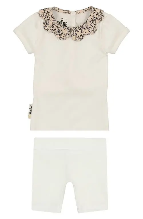 MANIÈRE Cotton Blend Shirt And Shorts Set - White/navy