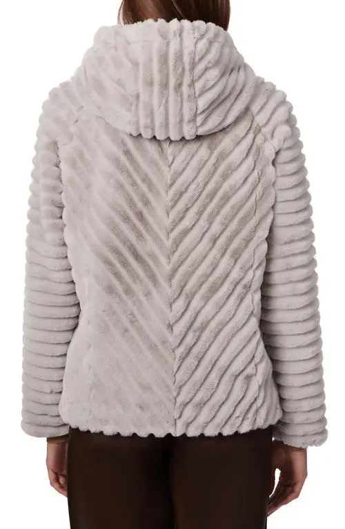 Bernardo Faux Fur Jacket - Powder Grey