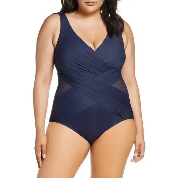 MIRACLESUIT® Illusionist Crossover One-piece Swimsuit - Midnight
