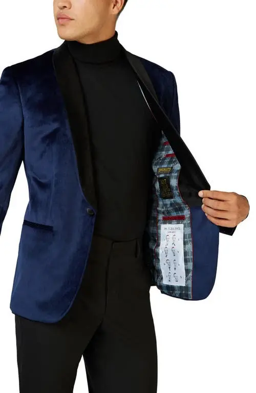 Opposuits Deluxe Deep Velvet Dinner Jacket - Blue