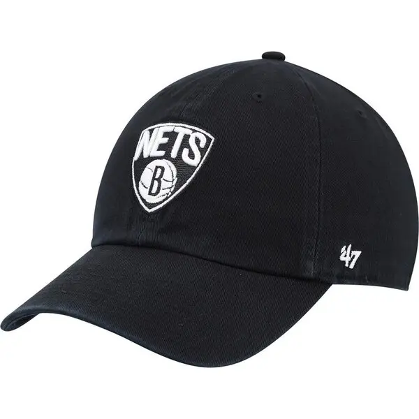 '47 Brooklyn Nets Team Clean Up Adjustable Hat - Black