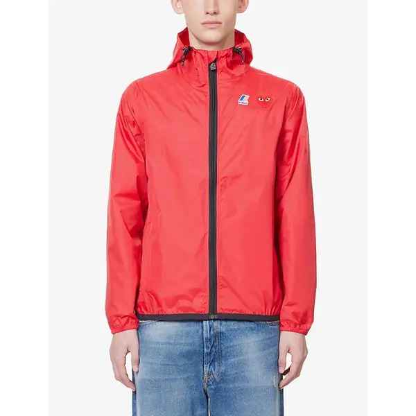 Play Comme Des Garcon Comme Des Garçons Play X K-way Hooded Shell Jacket - Red