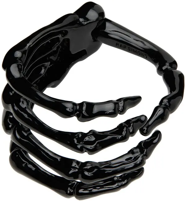 Raf Simons Skeleton Bracelet In Black - 25% Off | Editorialist