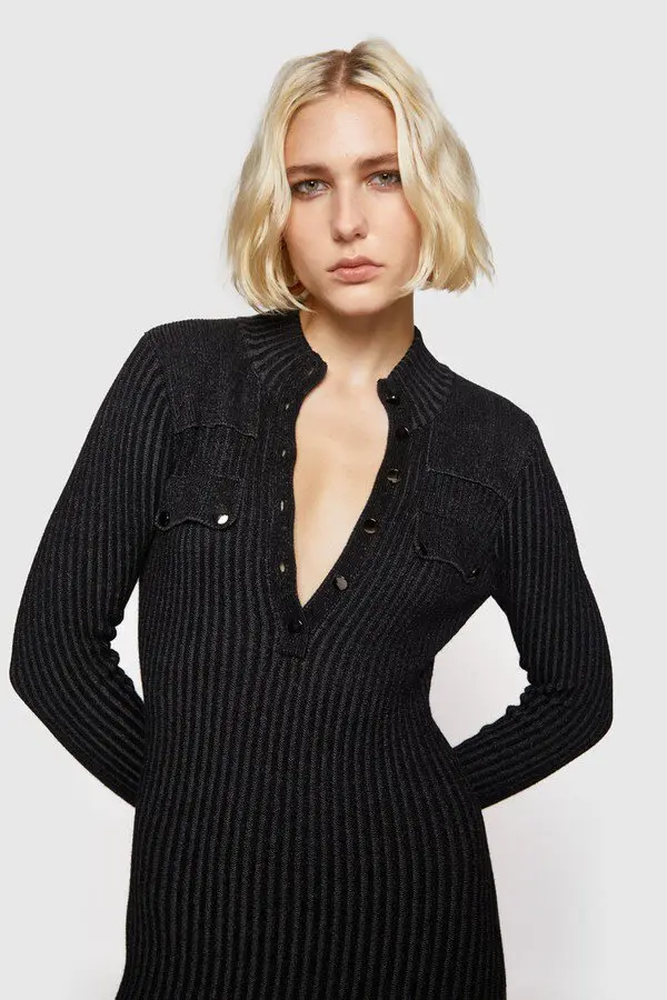 rebecca minkoff knit dress Rebecca Minkoff Irina Knit Mini Dress - Black