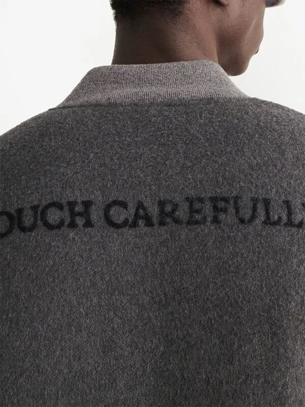 Off-White Embroidered-slogan Bomber Jacket