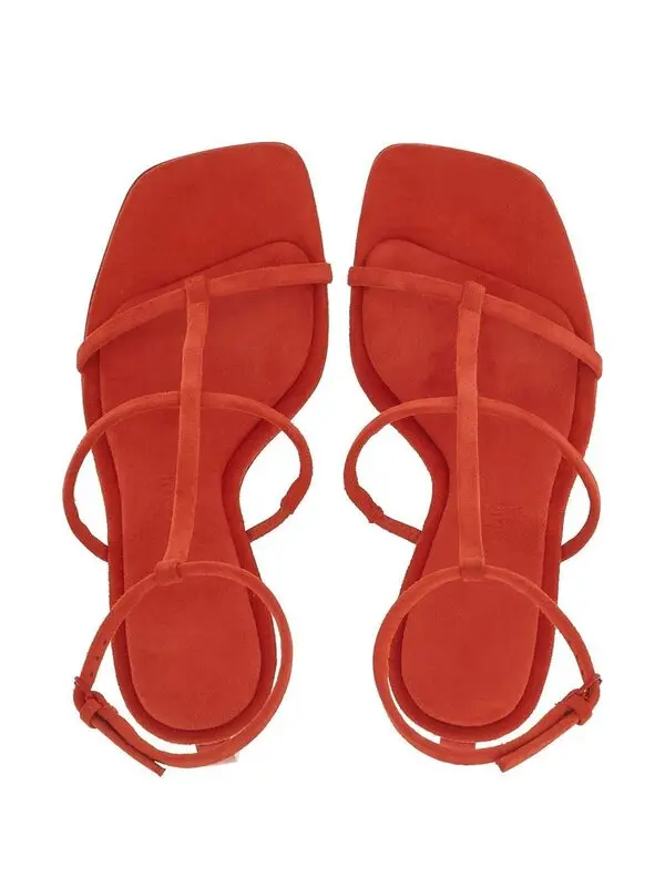 FERRAGAMO Elina 105mm Suede Sandals - Red