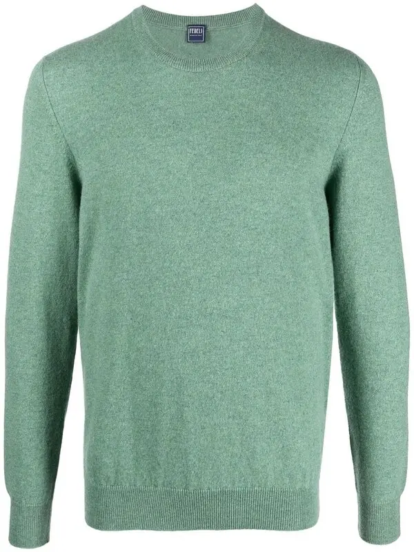 Fedeli Fine Knit Cashmere Jumper - Green