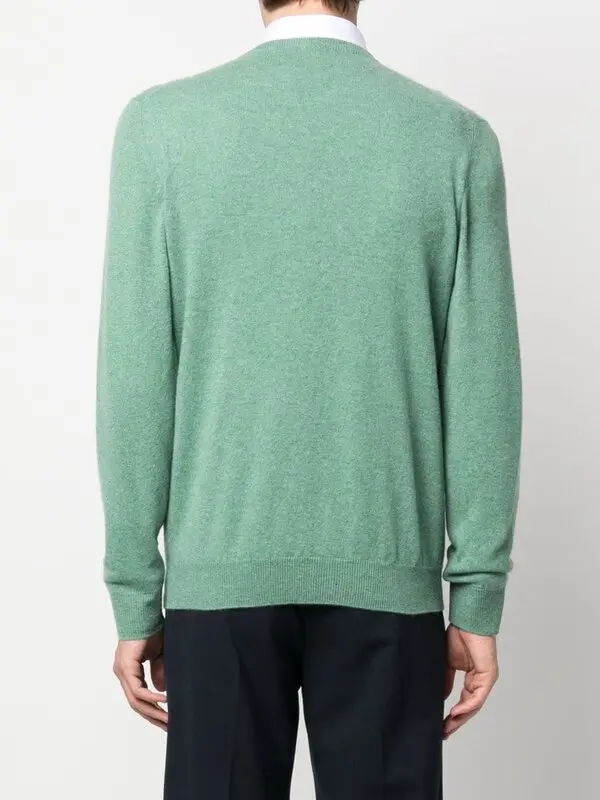 Fedeli Fine Knit Cashmere Jumper - Green